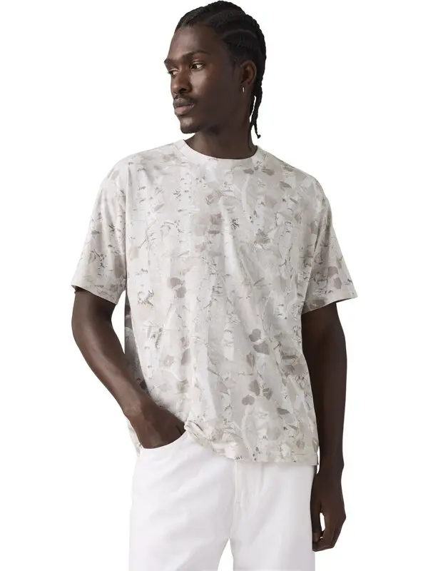 LEVI'S Boxy Short Sleeve T-shirt - Falke Birch Camo Silvery Tonal