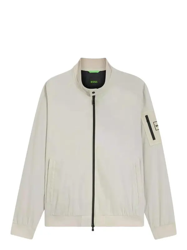 BOSS Zip Patch-pocket Jacket - Neutrals