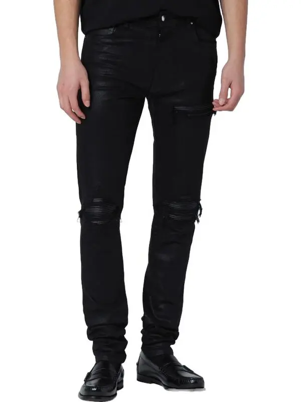 Amiri Skinny Stretch Denim Jeans - Black