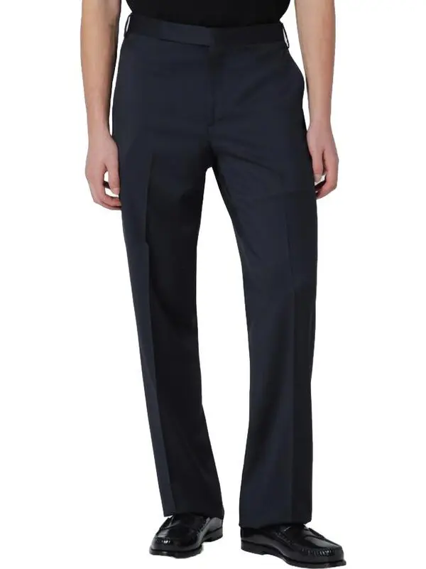 LARDINI Virgin Wool Trousers - Blue