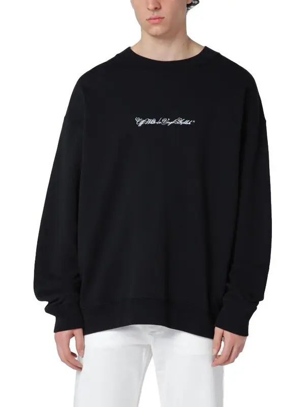 Off-White Script Arrow Diagonal Skate Sweatshirt - Black