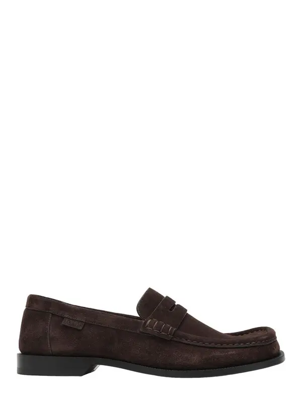 Loewe Campo Loafers In Suede Calfskin - Brown