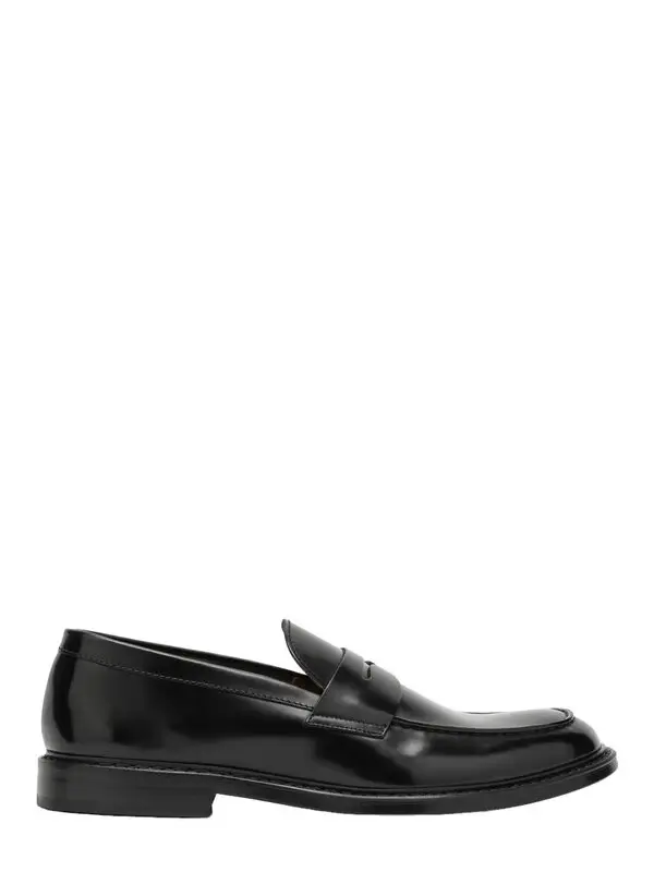DOUCAL'S Leather Loafer - Black