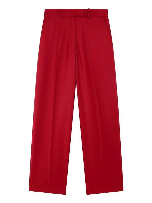THE FRANKIE SHOP Brickell Satin Trousers - Red