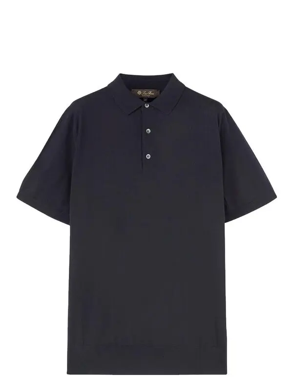 Loro Piana Polo In Wish Wool Yarn - Blue