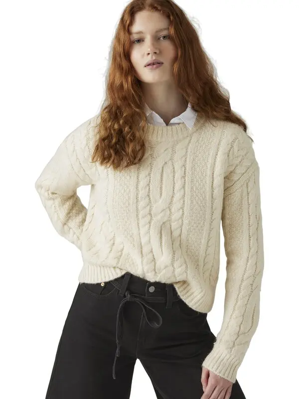LEVI'S Ines Cable Sweater - Tofu
