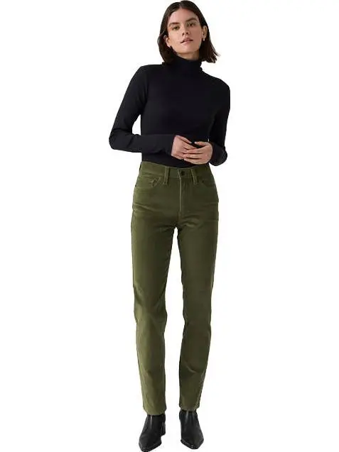 LEVI'S 724 High-rise Straight Corduroy Pants - Ivy Green