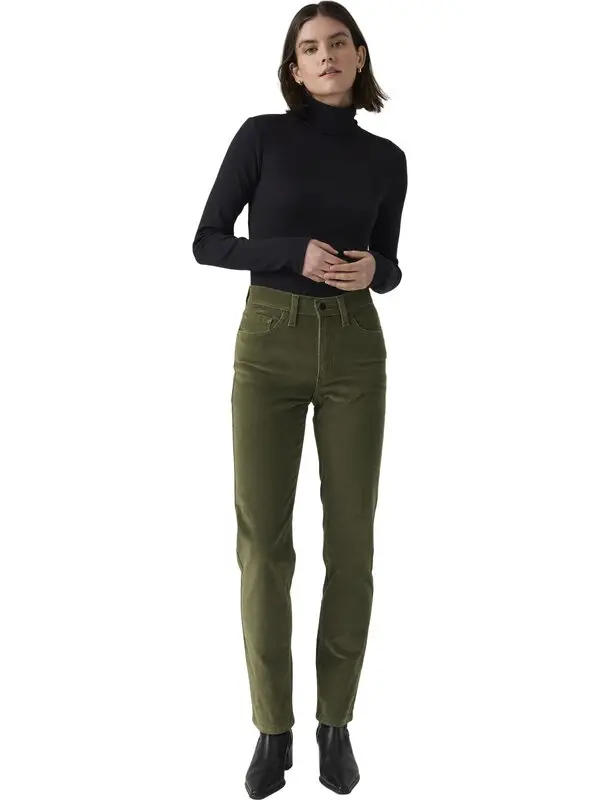 LEVI'S 724 High-rise Straight Corduroy Pants - Ivy Green