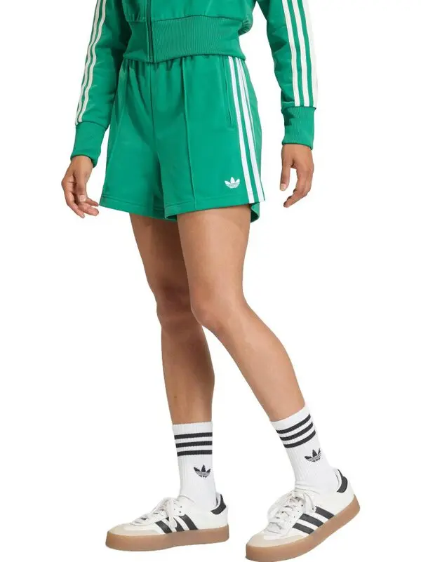 Adidas Firebird Classic Relaxed Shorts - Bold Green / White