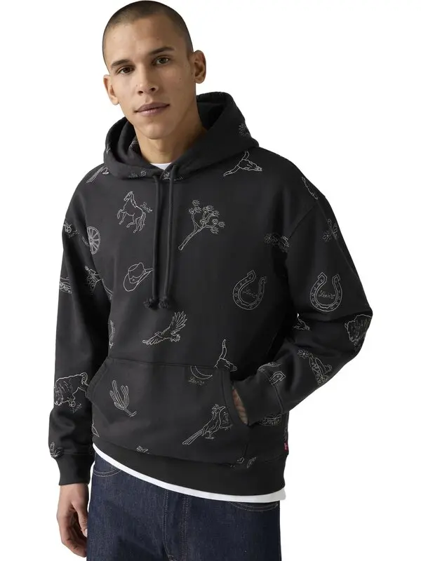 LEVI'S Relaxed Graphic Hoodie Sweatshirt - Western Phantom