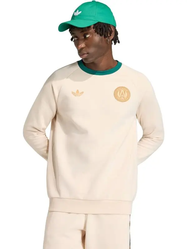 Adidas Atlanta United Fc Originals Crew Neck Sweatjersey - Linen / St Tan