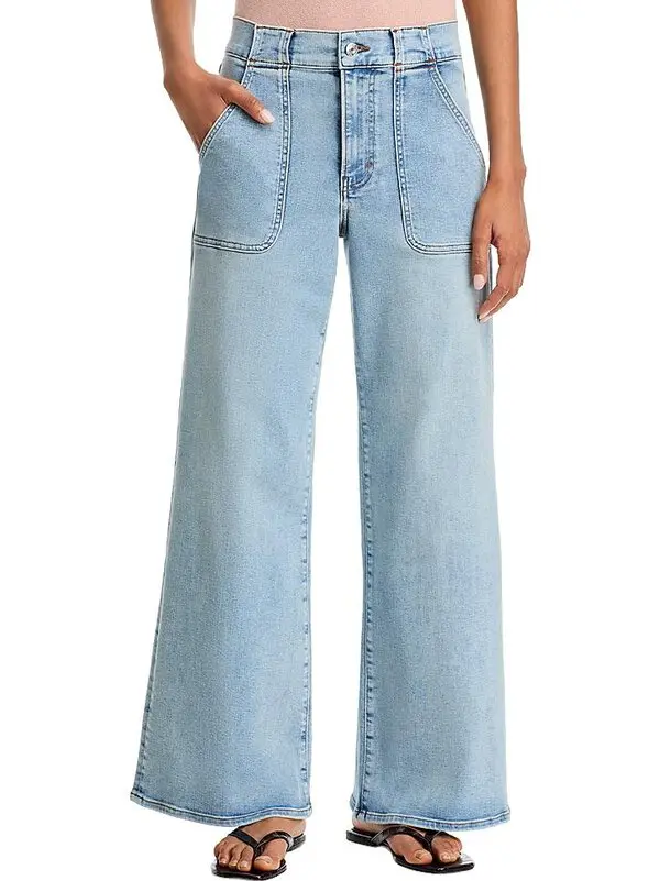 FRAME Modern Pocket High-rise Wide Leg Jeans - Tribute