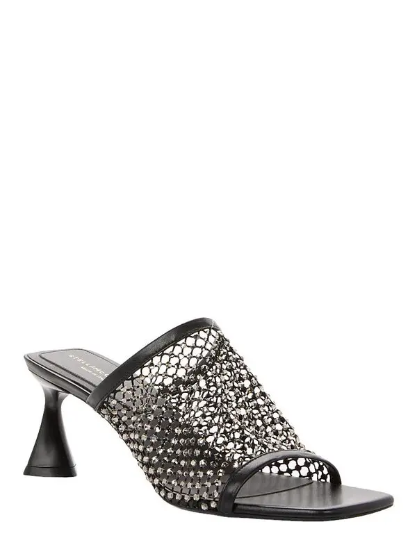Stella McCartney Crystal Mesh 65 Mules - Black Crystal