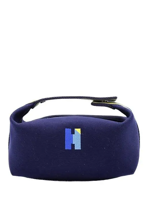 HERMES Pm Bride-a-brac Travel Case Toile - Blue