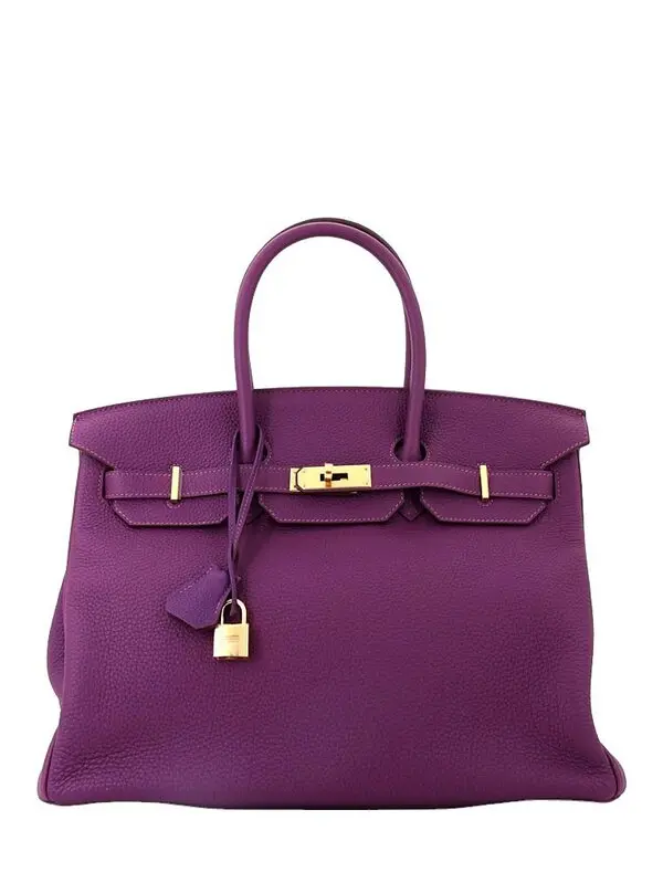 Hermès Birkin 35 Handbag With Gold Hardware - Anemone