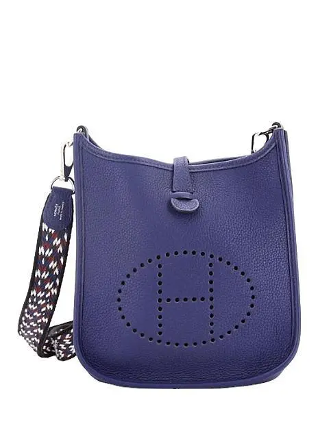 Hermès Tpm Evelyne Bag Gen Iii Maurice - Blue