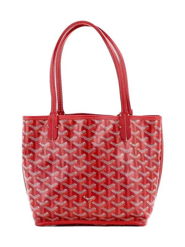 Goyard Anjou Reversible Tote Coated Canvas - Red