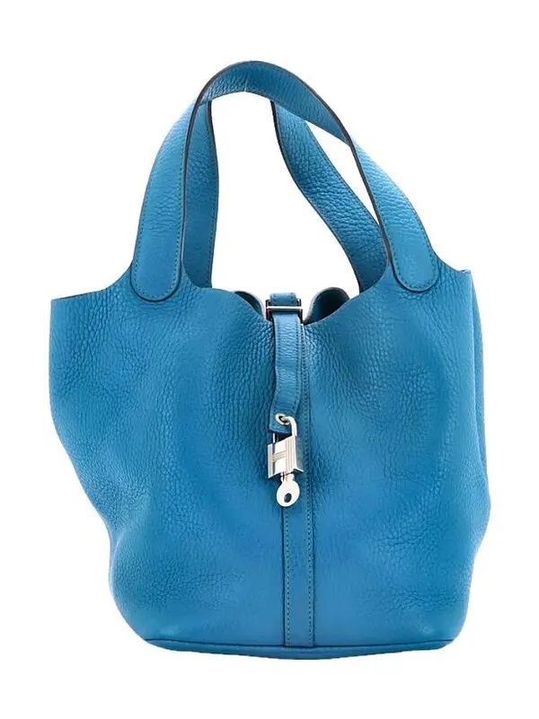 Hermès Picotin Lock Bag Clemence Mm - Blue