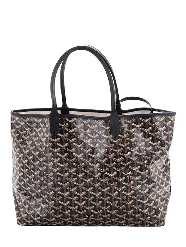 GOYARD Pm Saint Louis Tote Coated Canvas - Black