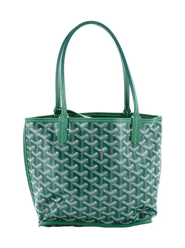 GOYARD Anjou Reversible Tote Coated Canvas - Green