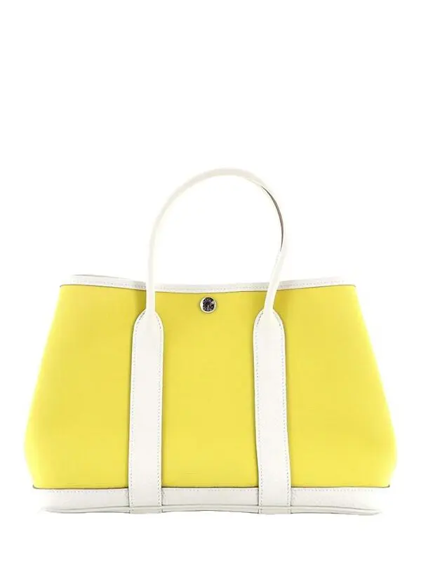 HERMES 30 Garden Party Tote - Yellow/ White/ Yellow