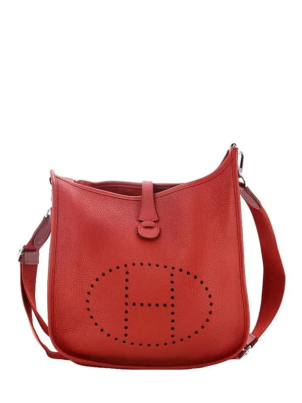 HERMES Pm Evelyne Gen Iii Clemence Bag - Red