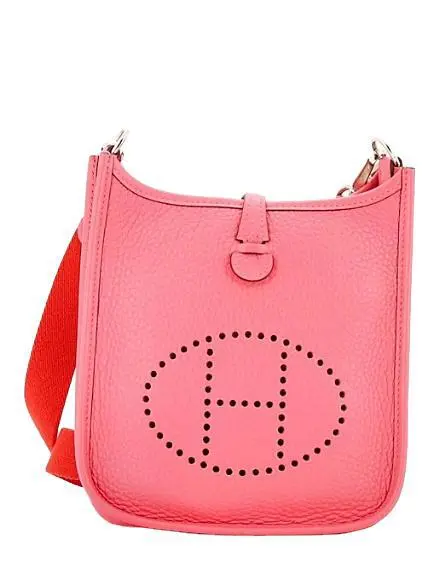 HERMES Tpm Evelyne Gen Iii Clemence Crossbody Bag - Pink
