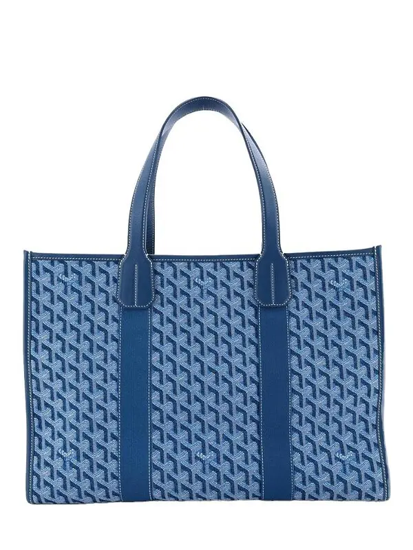 Goyard Mm Villette Tote Coated Canvas - Blue