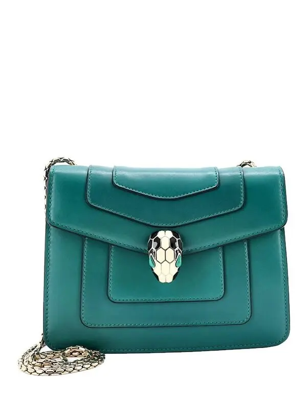 BVLGARI Small Serpenti Forever Square Shoulder Bag - Green