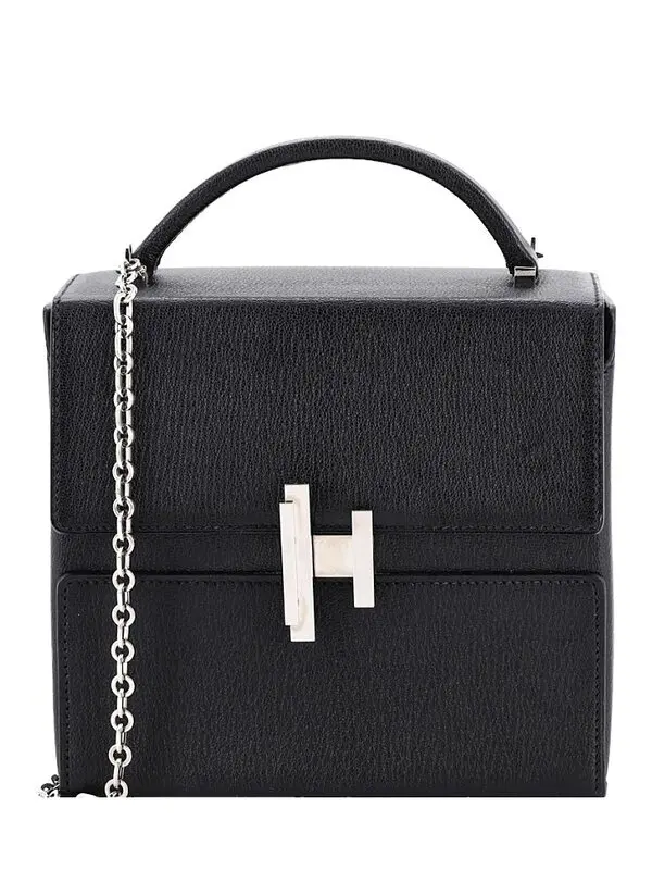 Hermès Cinhetic Top Handle Bag Verso Chevre Mysore - Black