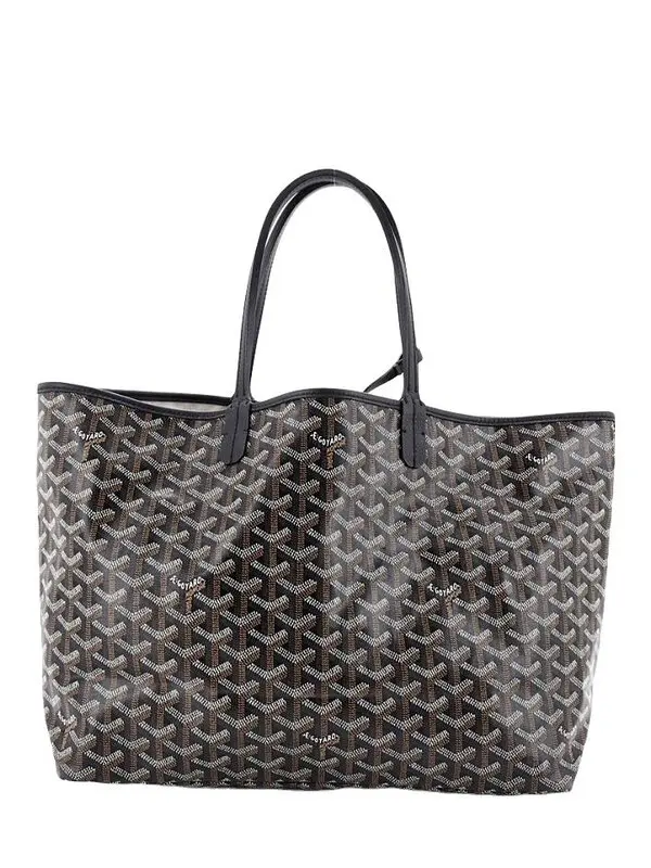 Goyard Pm Saint Louis Coated Canvas Tote - Black