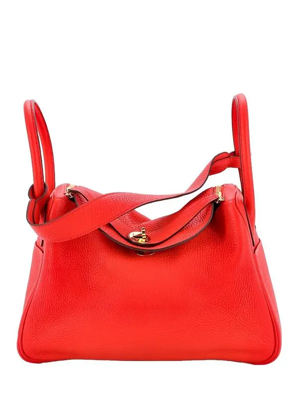 HERMES 30 Lindy Bag Clemence - Red