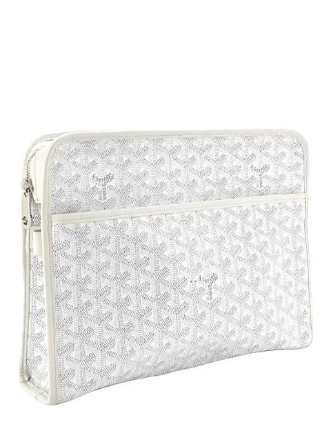GOYARD Jouvence Toiletry Pouch Coated Canvas - White