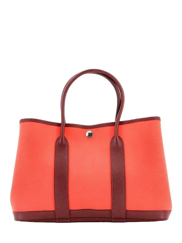 Hermès 30 Garden Party Tote Toile And Leather - Pink