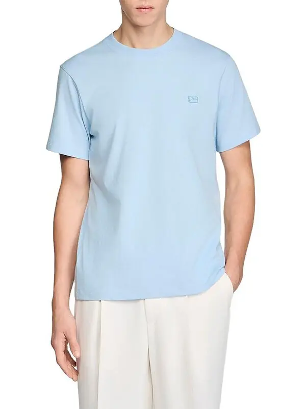Sandro Classic Retro Logo T-shirt - Sky Blue