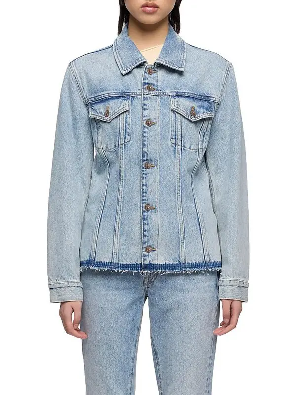 7 For All Mankind Denim Trucker Jacket - Blue Erosion