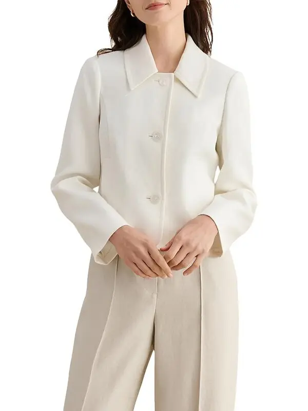 HOBBS LONDON Adeen Linen Jacket - Ivory