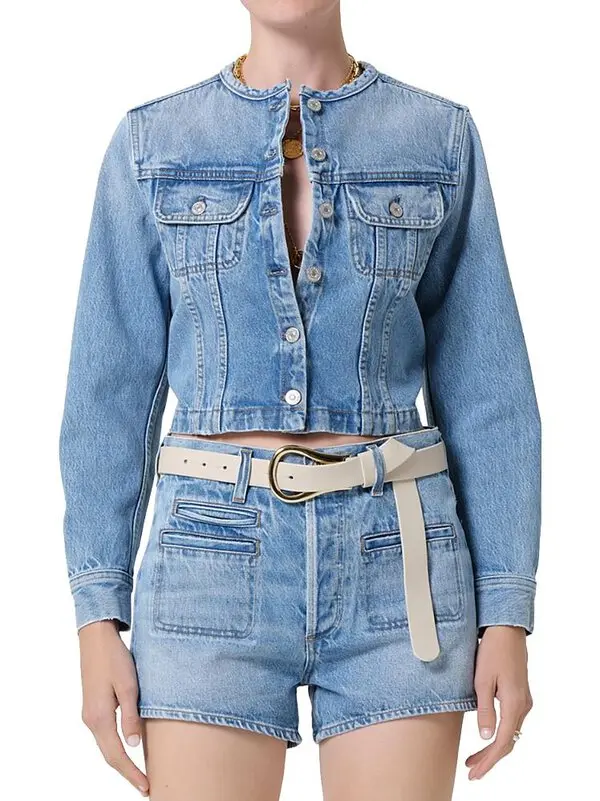 Citizens Of Humanity Devin Collarless Denim Jacket - Cecil