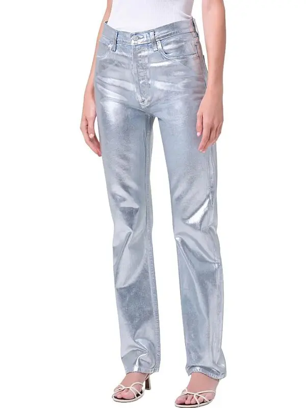 AGOLDE 90's Mid-rise Loose Jeans - Tin Foil