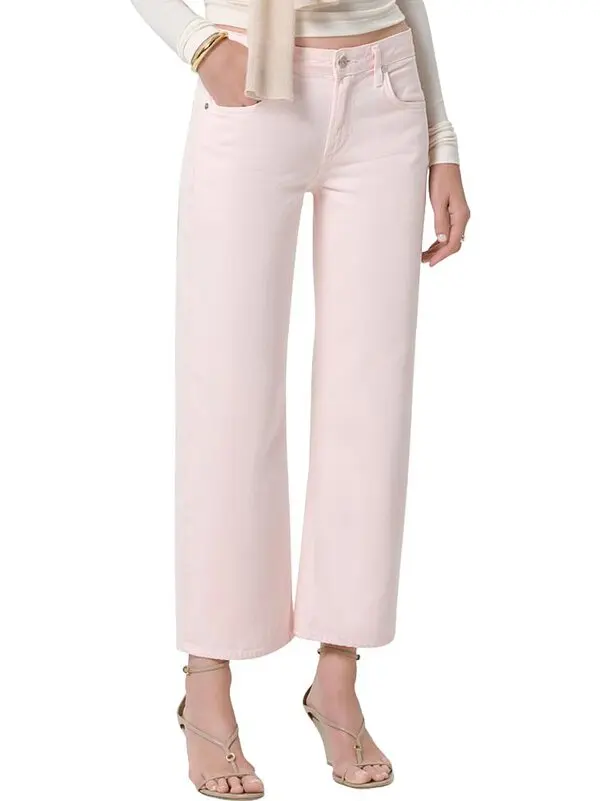 Citizens Of Humanity Faye Mid-rise Cropped Jeans - Pale Coral