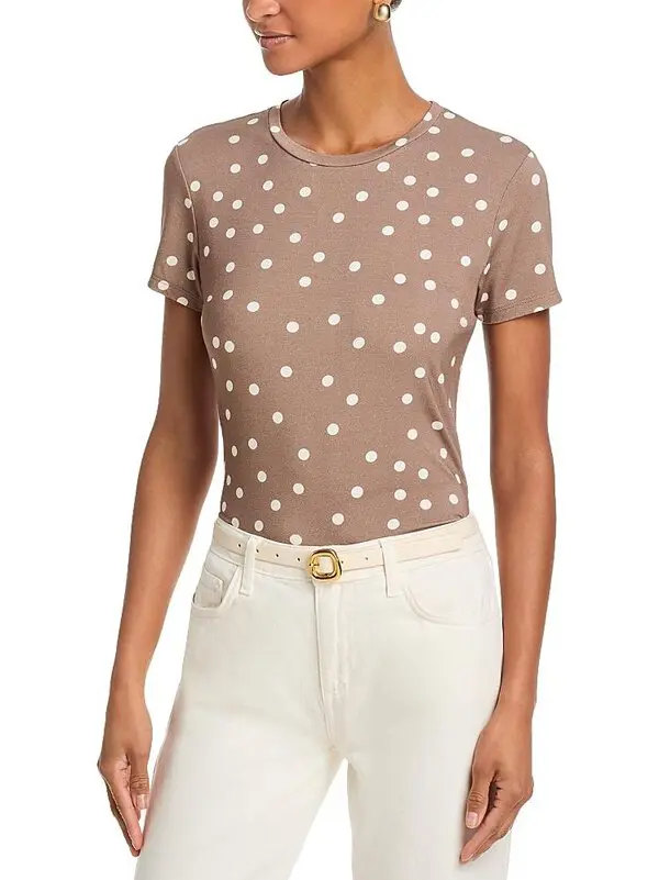 L'Agence Ressi Polka Dot Tee - Cardamom/ecru Polka Dot