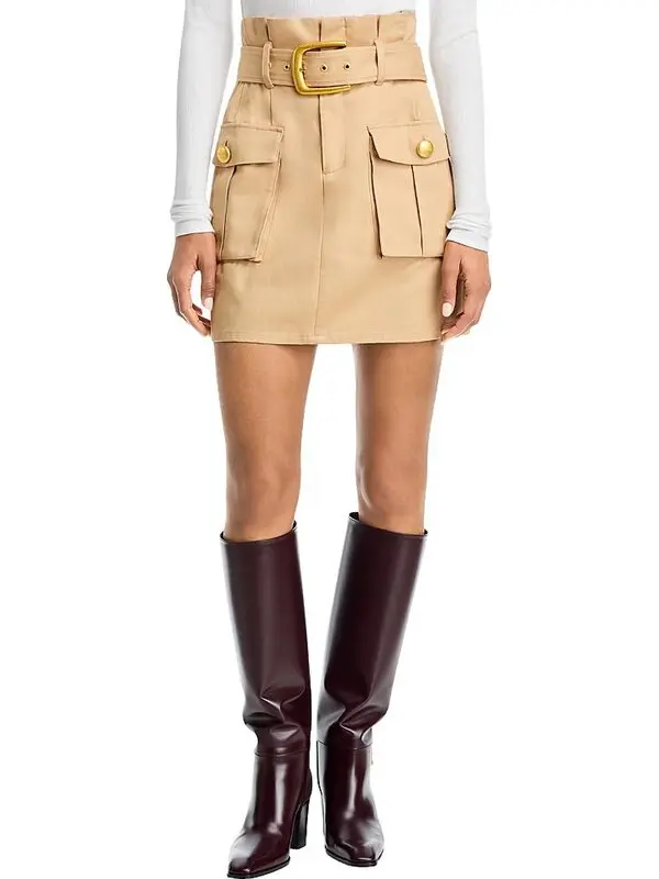 L'Agence Maelis Mini Skirt - Macadamia
