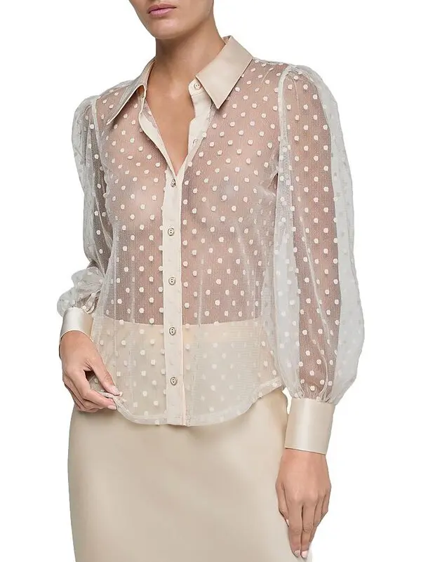 L'Agence Sophie Long Sleeve Blouse - Ecru