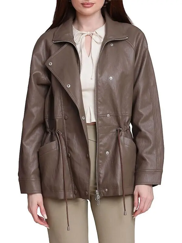 Avec Les Filles Slouchy Anorak Jacket - Cafe