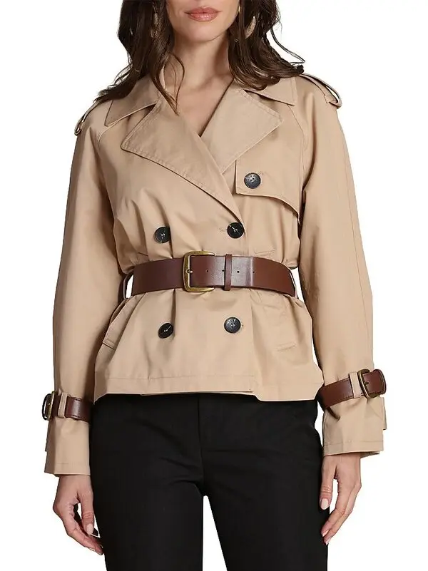 Avec Les Filles Belted Trench Jacket - Camel