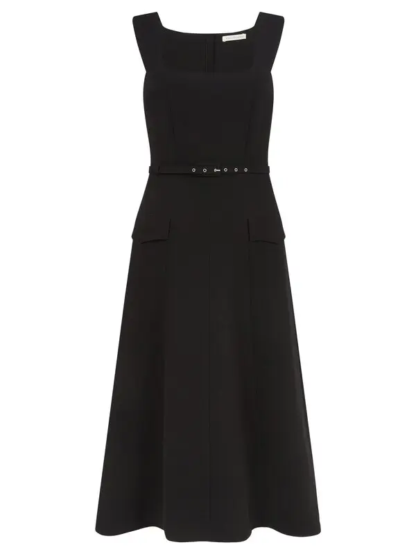 EMILIA WICKSTEAD Petra Dress In Wool Crepe - Black