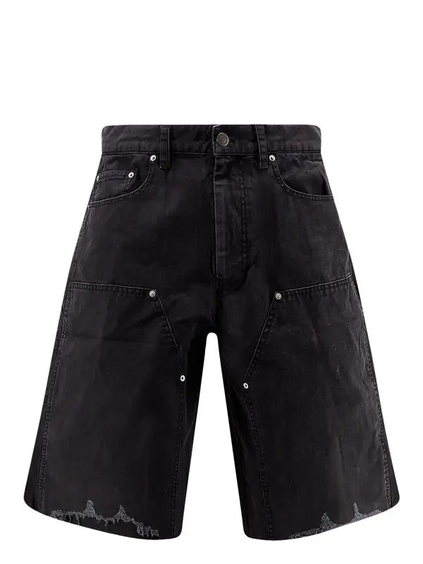 TONYWACK Cotton Cargo Bermuda Shorts - Black