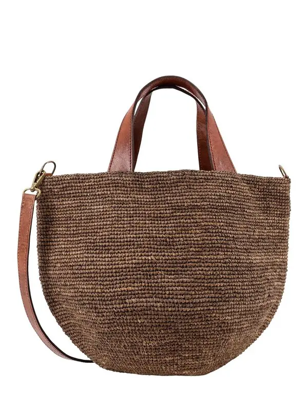 IBELIV Raffia Mirozy Crossbody Bag - Brown