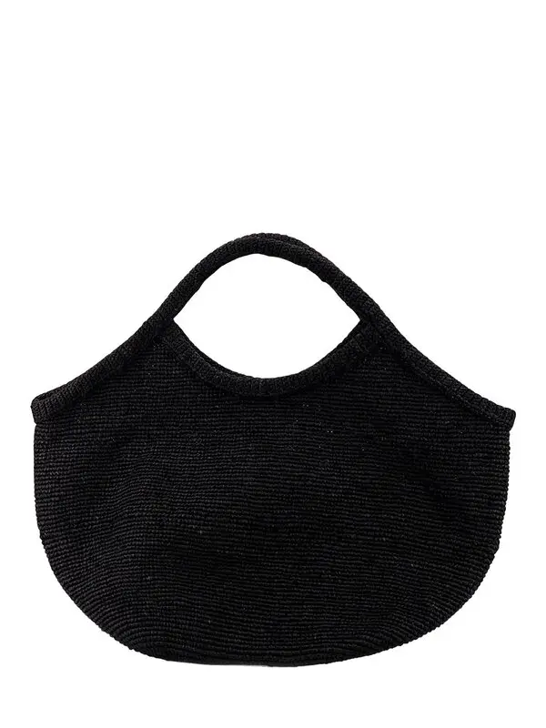 IBELIV Raffia Shoulder Bag - Black