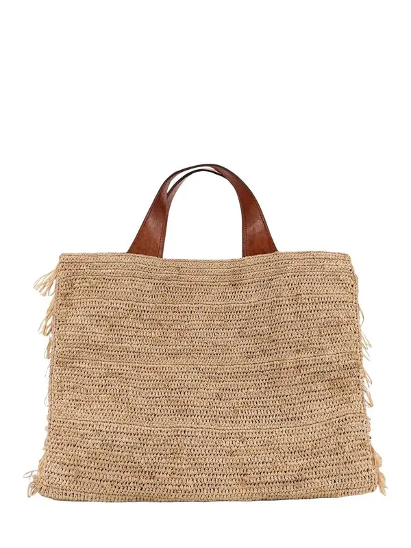 IBELIV Onja Raffia Shoulder Bag - Beige